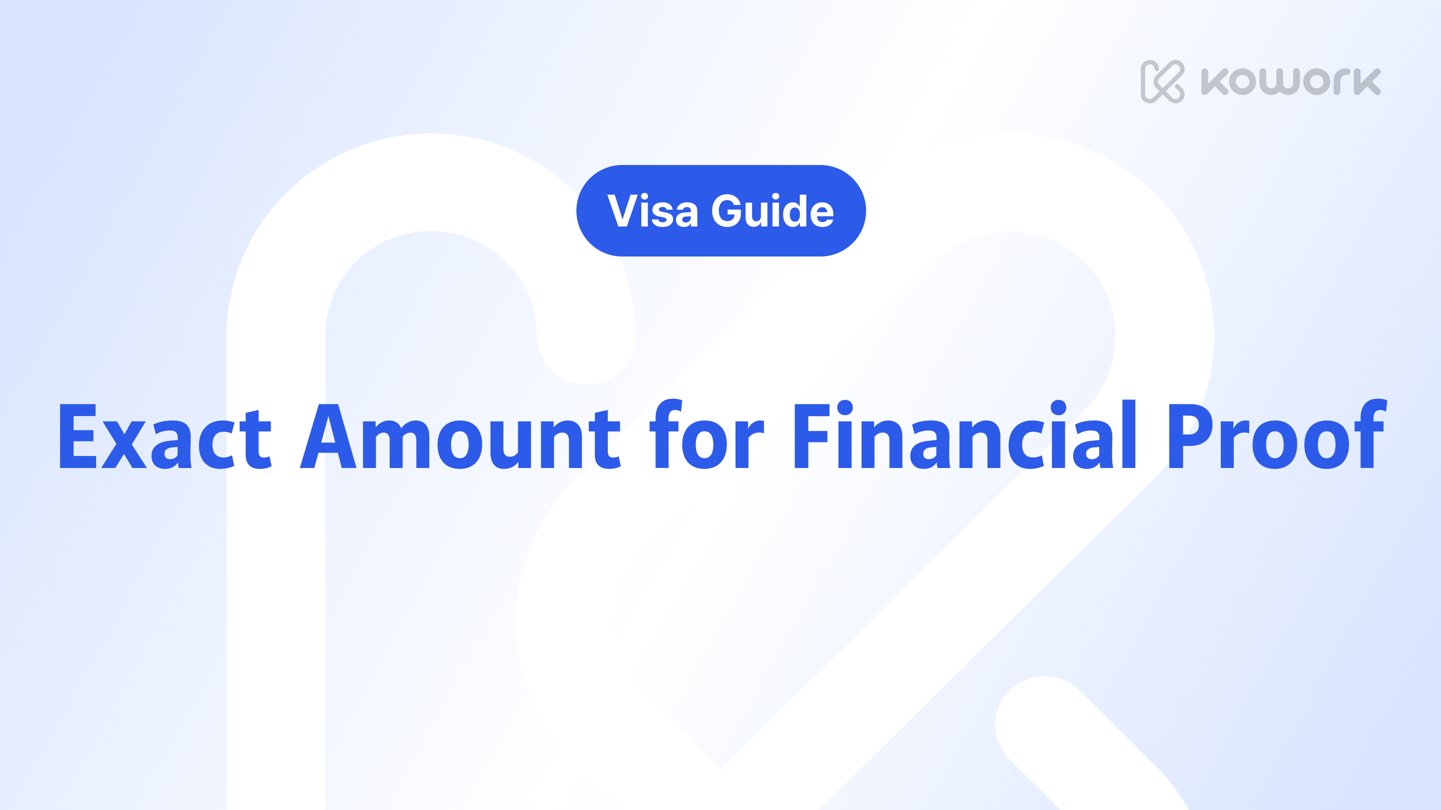 Exact Amount for Financial Proof